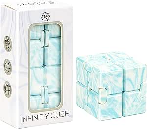 Amazon.com: Daily Vibrations | Blue Infinity Cube Fidget Toy | Durable ...