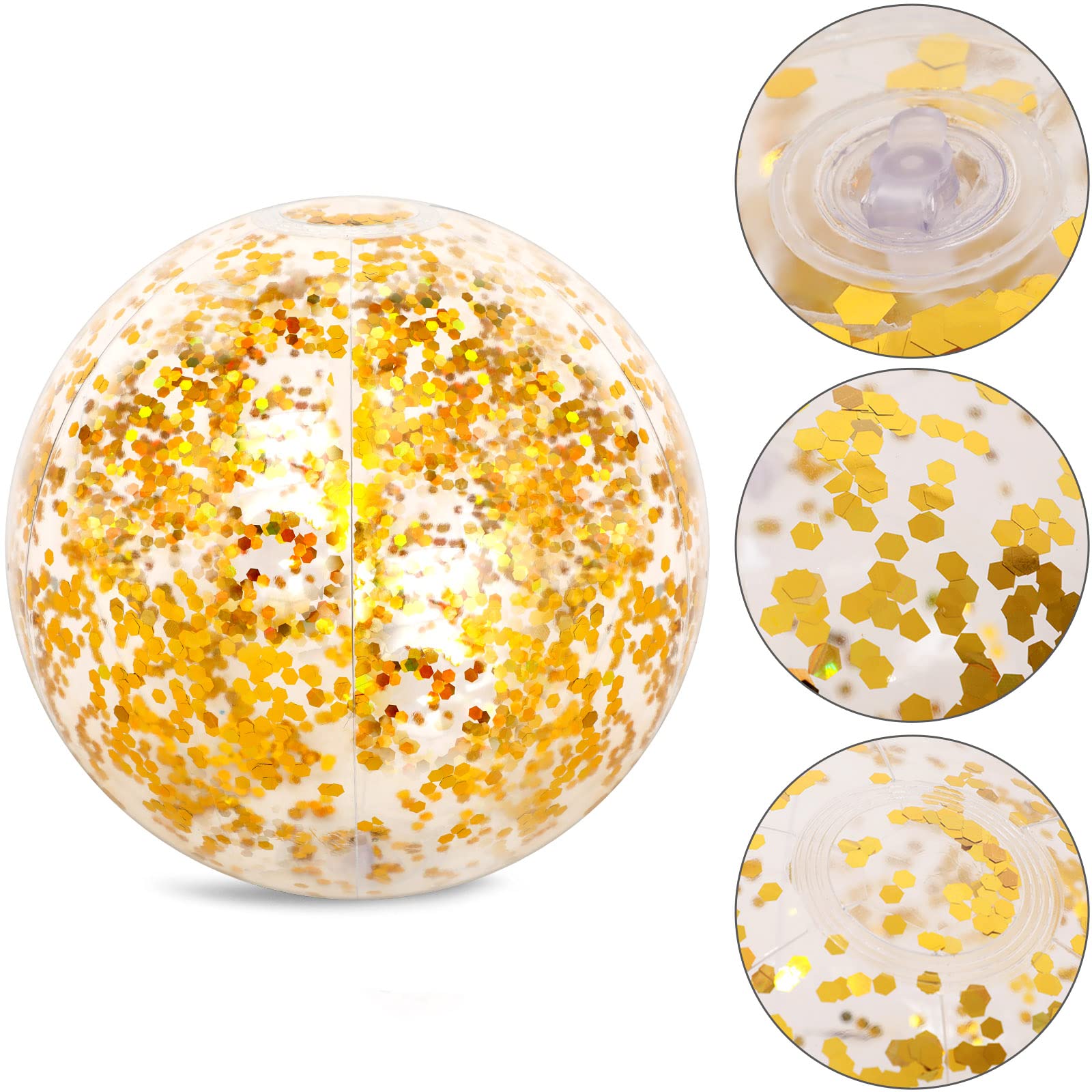 Mua Hsei 3 Pcs Inflatable Beach Ball Glitter Christmas Swimming Pool ...