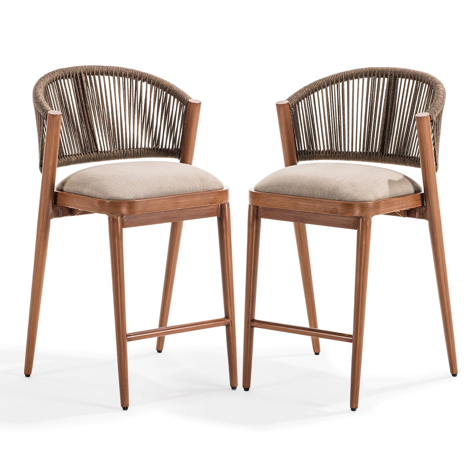 IDZO 400lbs Capacity Counter Stools Set of 2, 24 Inches Counter Height ...