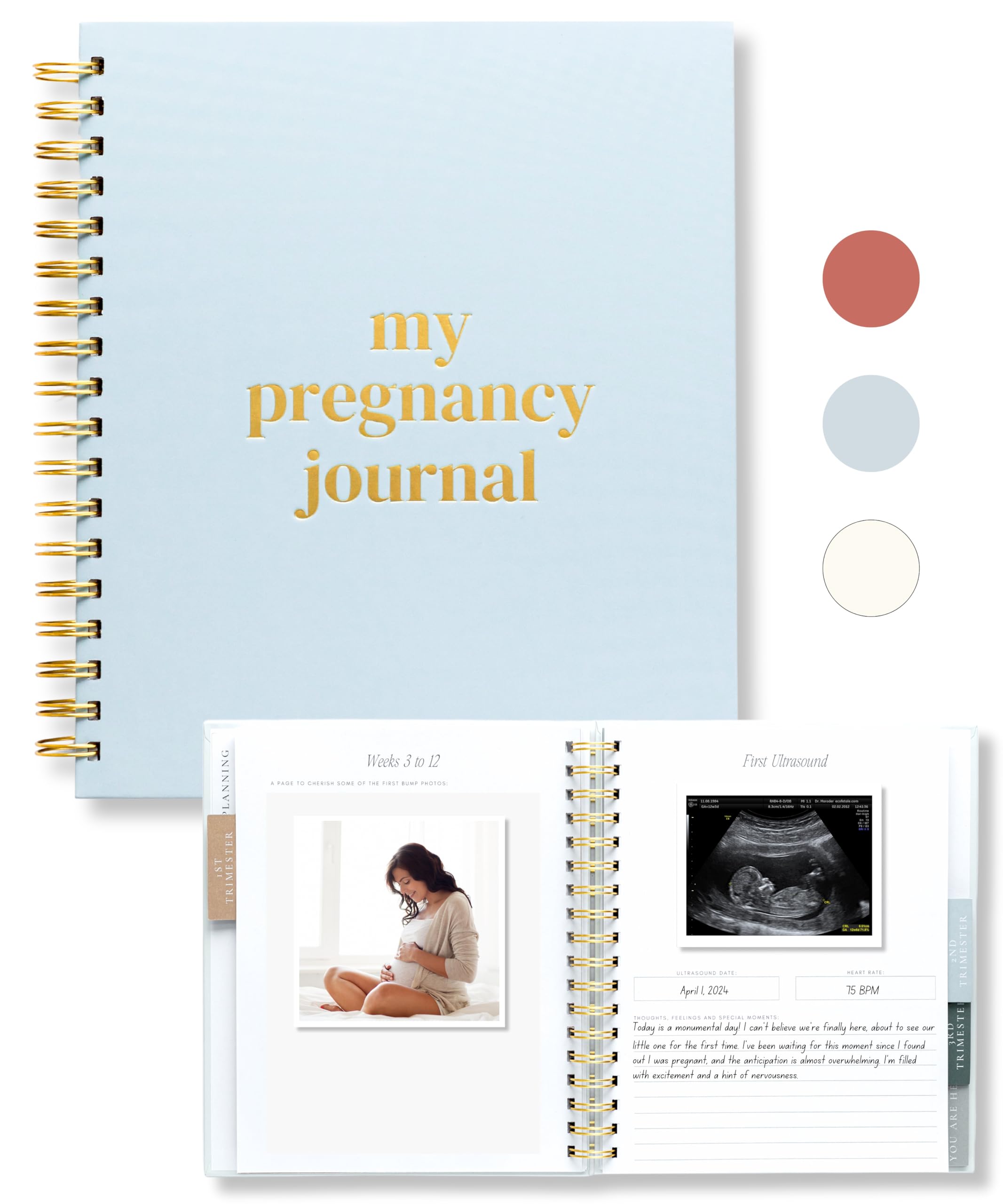 Lamare Pregnancy Journal Memory Book – Hardcover Pregnancy Planner ...