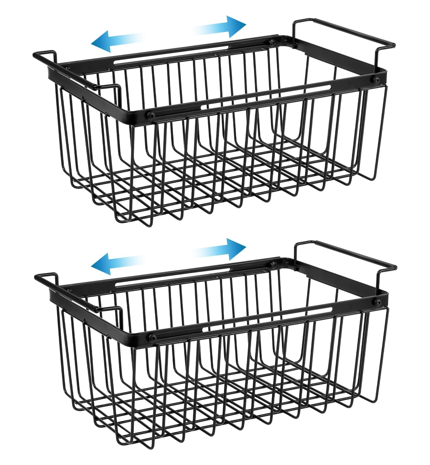 Wetheny Freezer Organizer Bins, Expandable Deep Freezer Baskets for ...