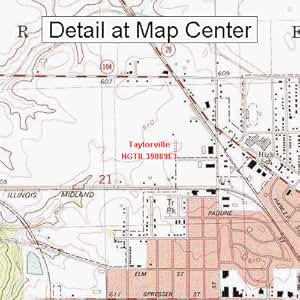 Amazon.com : USGS Topographic Quadrangle Map - Taylorville, Illinois ...