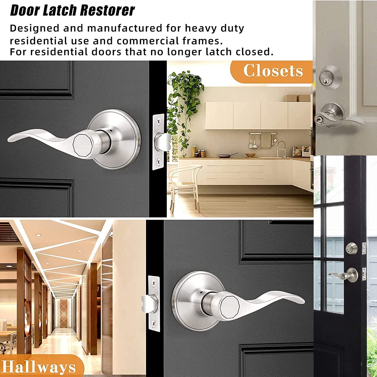 Satin Brushed Nickel Deadbolt Strike Plate Door Backplate 1" X 2 1/4 ...