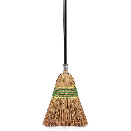 Yocada Heavy-Duty Corn Broom Commercial Indoor Outdoor Broom 59.8 inch ...