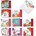 Amazon.com: The Best Card Company - 10 Boxed Valentine Note Cards with ...