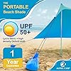Alpha Camp Beach Tent Canopy Portable Sun Shelter Sun Shade 7x7 Ft