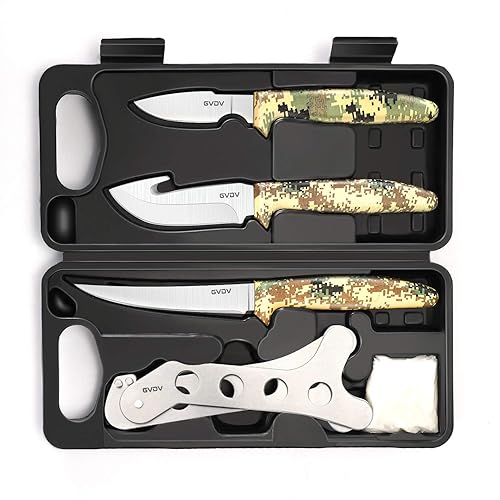 GVDV Hunting Knife Set - Deer Field Dressing Kit, Game Processor Set ...