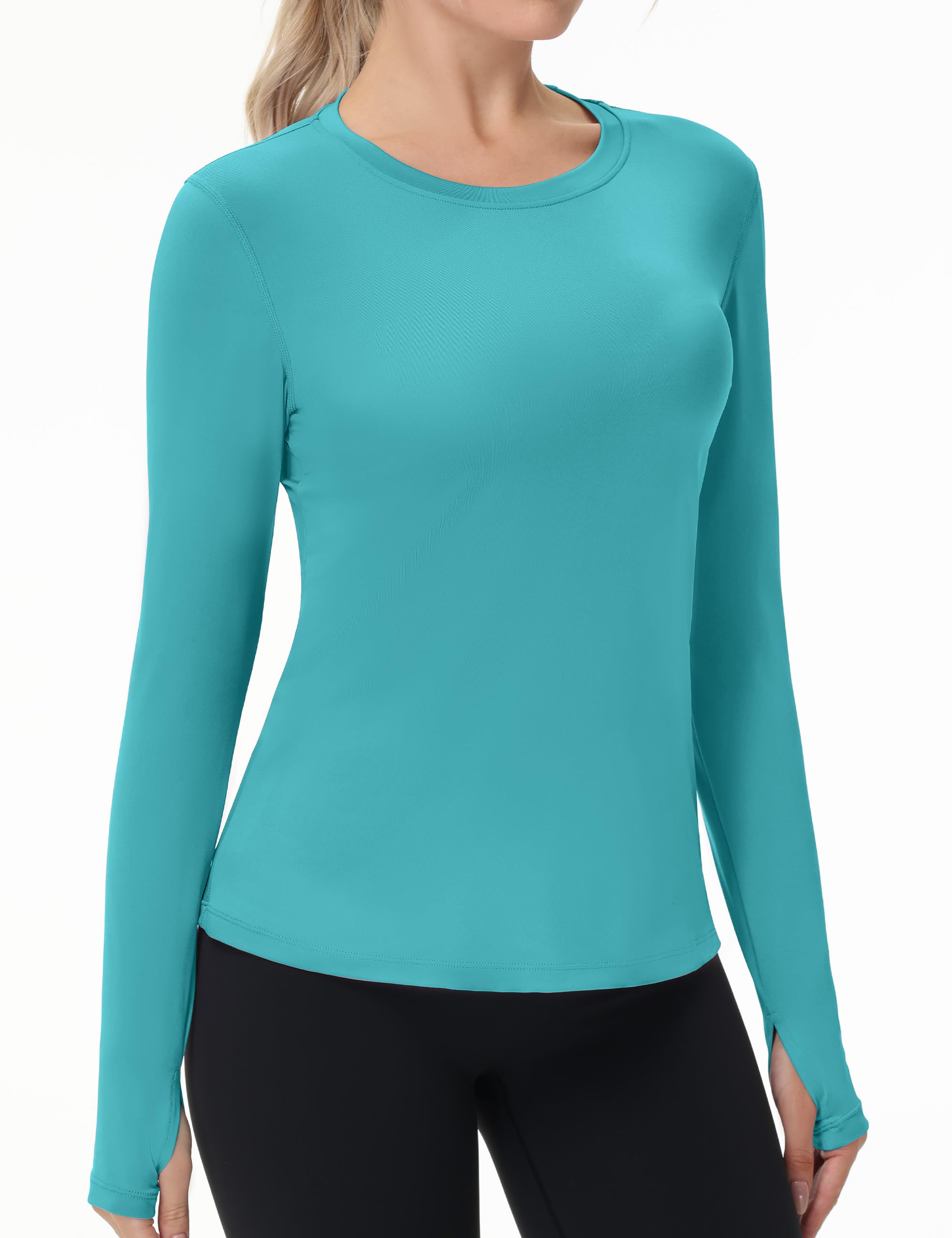 isnowood Women's Sun Protection Long Sleeve Shirts, UPF 50+ UV Rash Guard Swim Clothing, Workout ...