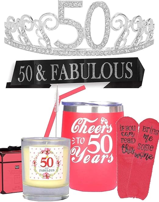 Amazon.com: 50th Happy Birthday Gift for Women,I'm 50, Best Turning 50 ...