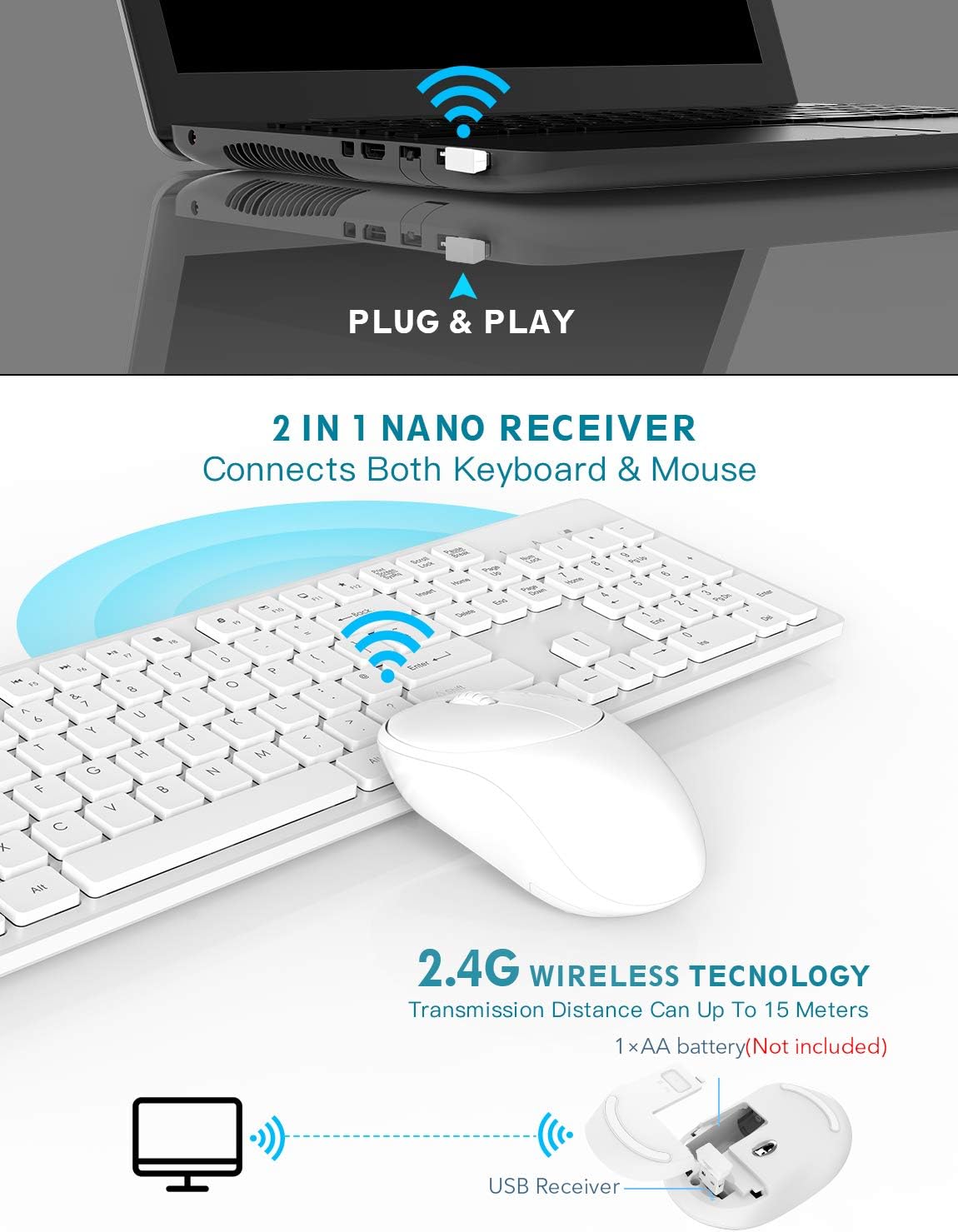 Wireless Keyboard And Mouse Tedgem Wireless Keyboard And Mouse 2 4g Mouse Keyboard Wireless