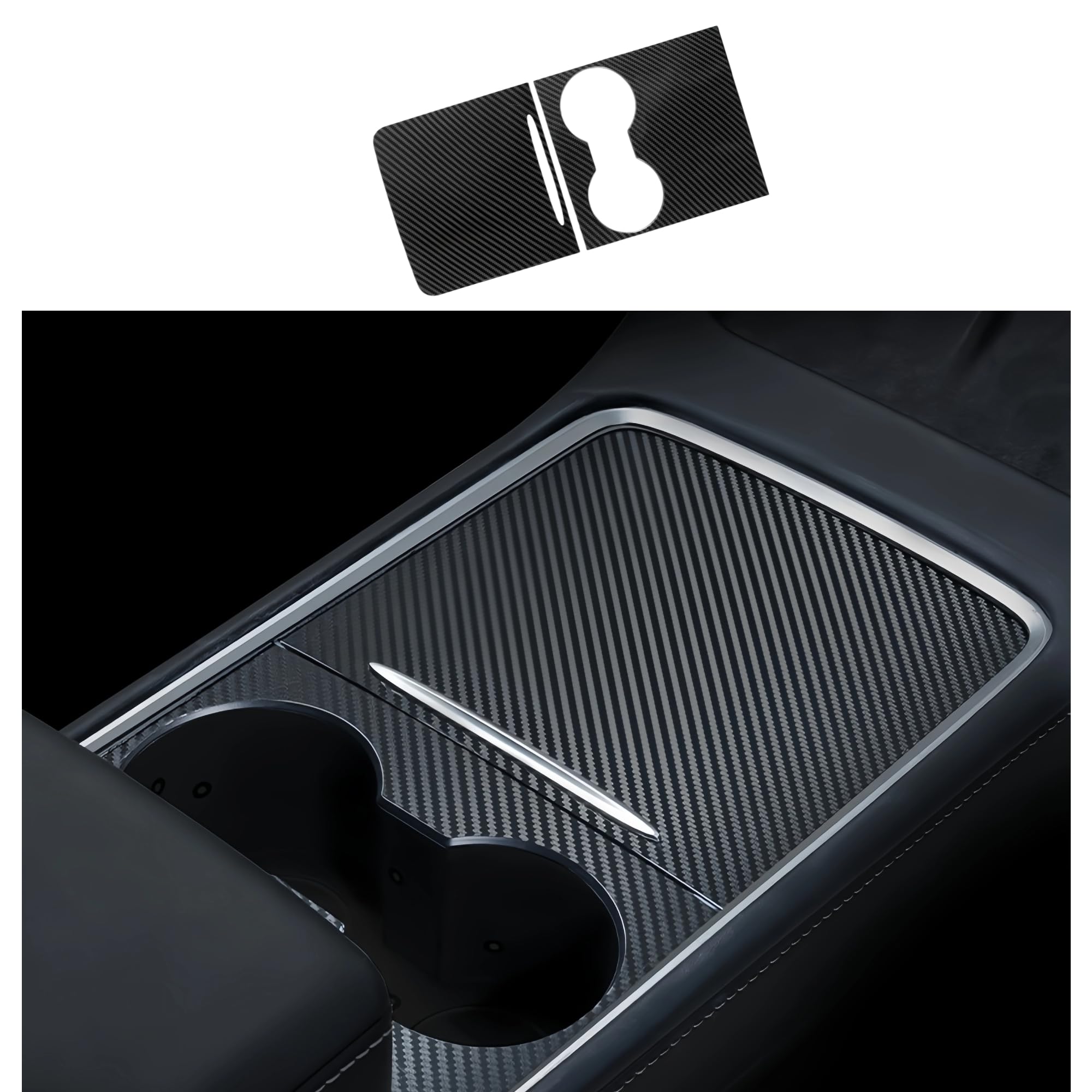 frani Center Console Wrap (Carbon Fiber Edition) Designed for Tesla ...