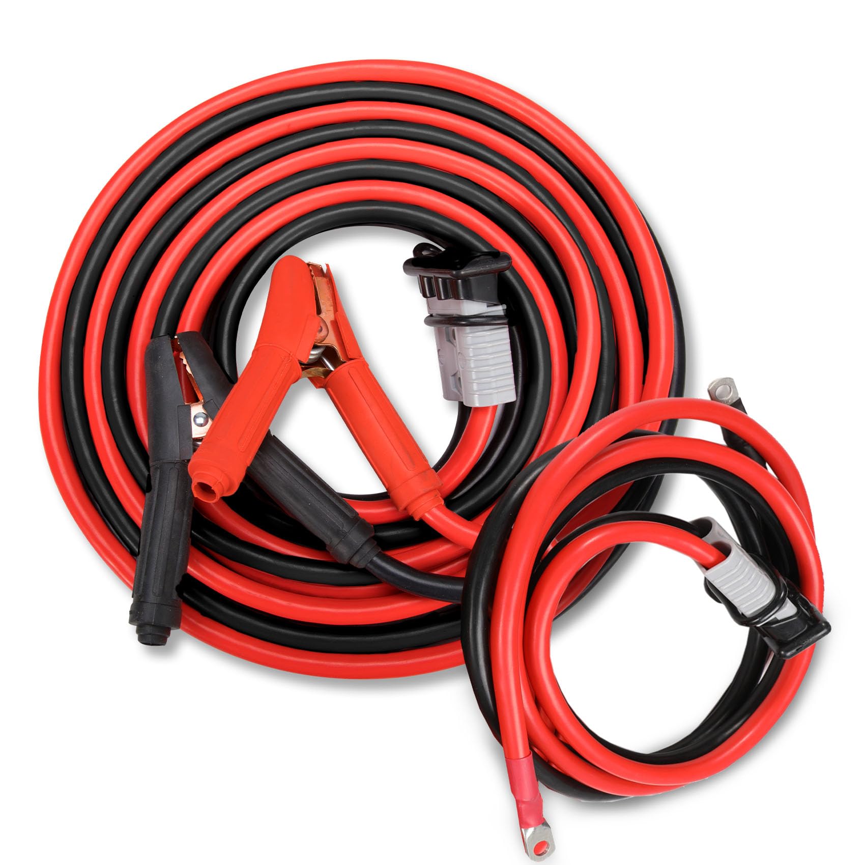 FIERYRED 1 Gauge 30 FT Quick Connect Jumper Cables, 1500A Heavy Duty ...