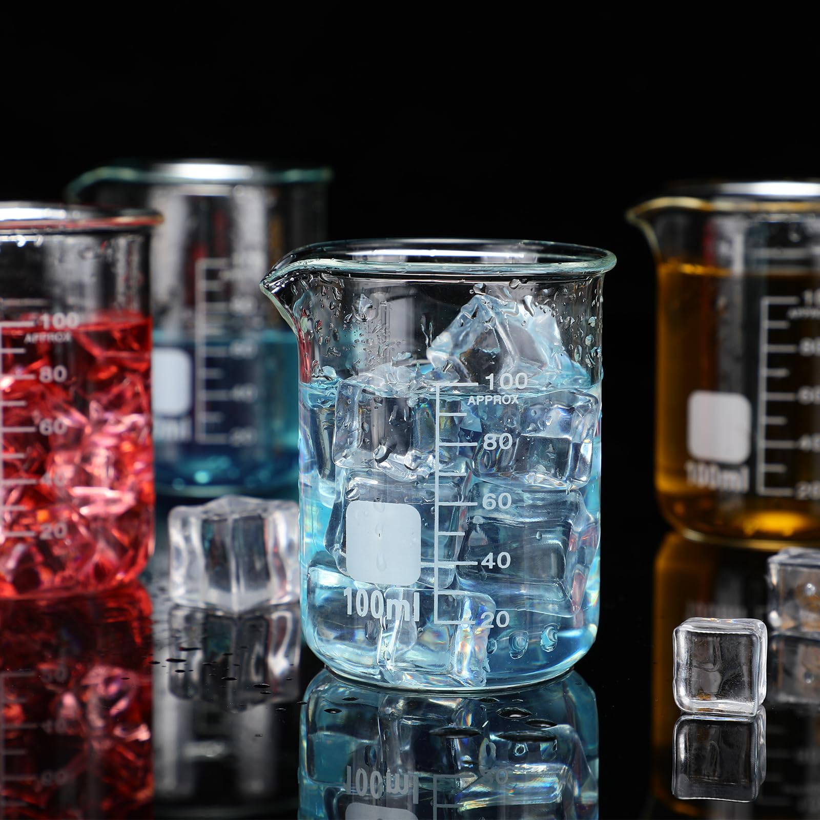 Tanlade 20 Pcs Glass Beaker, Heavy Duty Lab Beaker With Printed, High ...