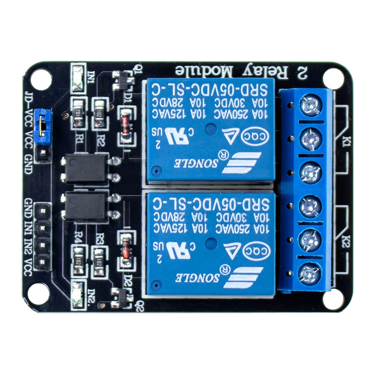 Mua 6Pack 2 Channel DC 5V Relay Module with Optocoupler Relay Board for Arduino Raspberry Pi ...