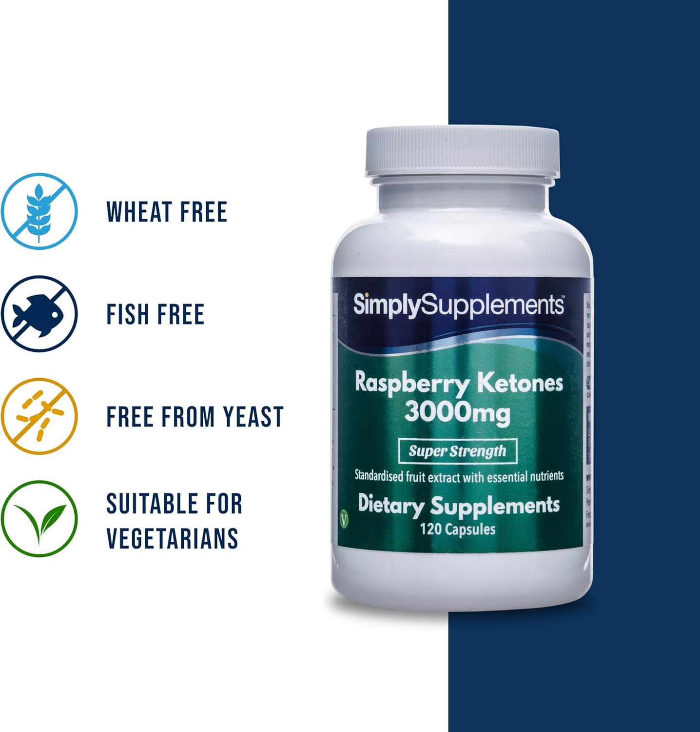 Raspberry Ketones 3000mg 120 Capsules | Vegan & Vegetarian Friendly ...