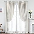 Amazon.com: BRIGHTSHEER Ivory 95% Blackout Curtains with Sheer 2 Panels, Double Layer Curtains ...