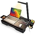 Amazon.com: SAIJI Laptop Lap Desk with LED Light, Portable Laptop Desk ...