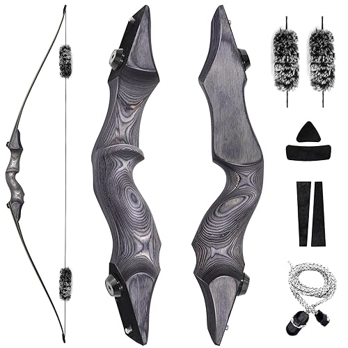 Pmz Takedown Longbow 60" Black Hunter Longbow - Takedown Archery Bow ...