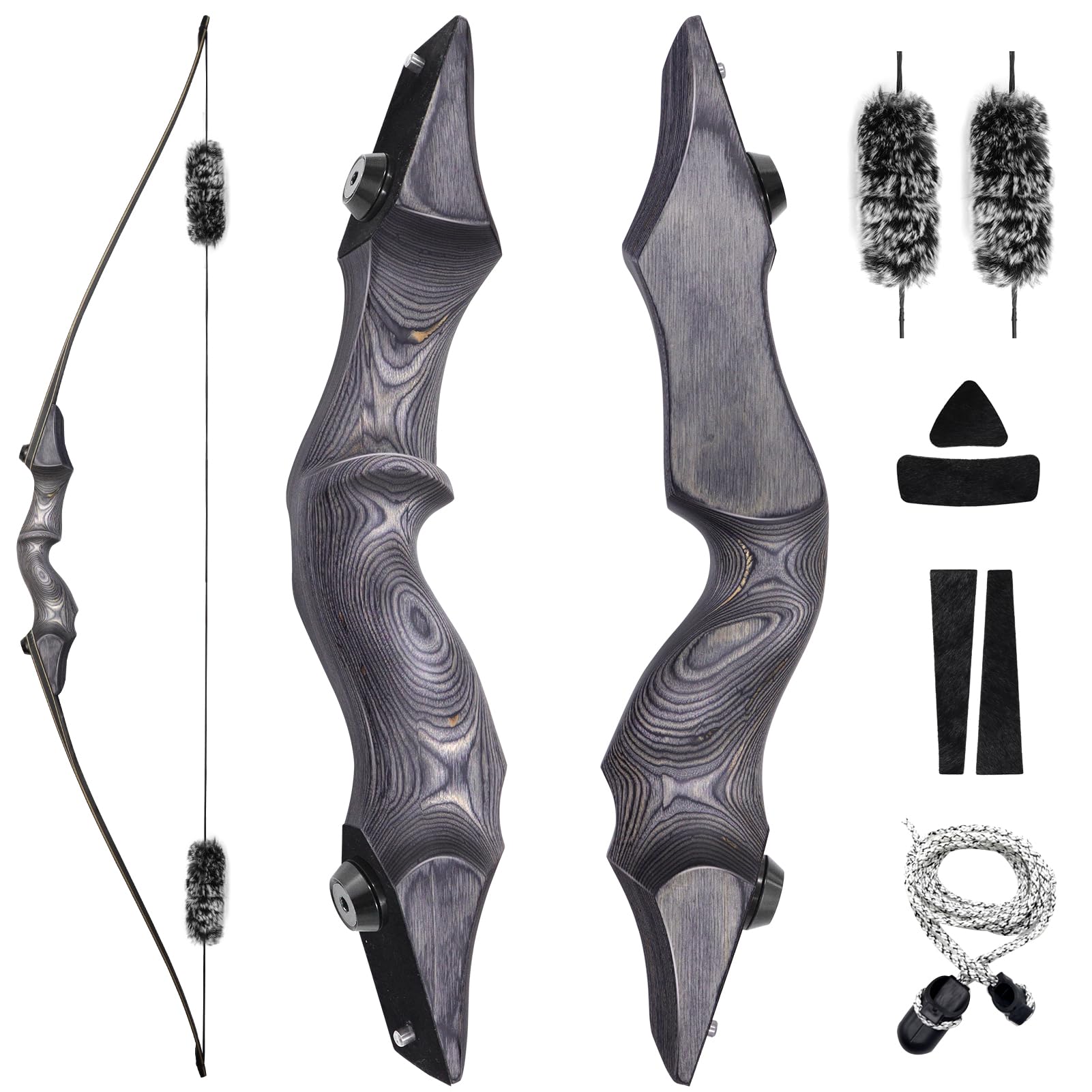 OBTOUTDOOR Archery Takedown Longbow 60inch 20lbs-60lbs Right Hand ...