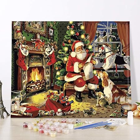 Amazon.com: DIY Paint by Numbers for Adults Kids Paint by Numbers ...