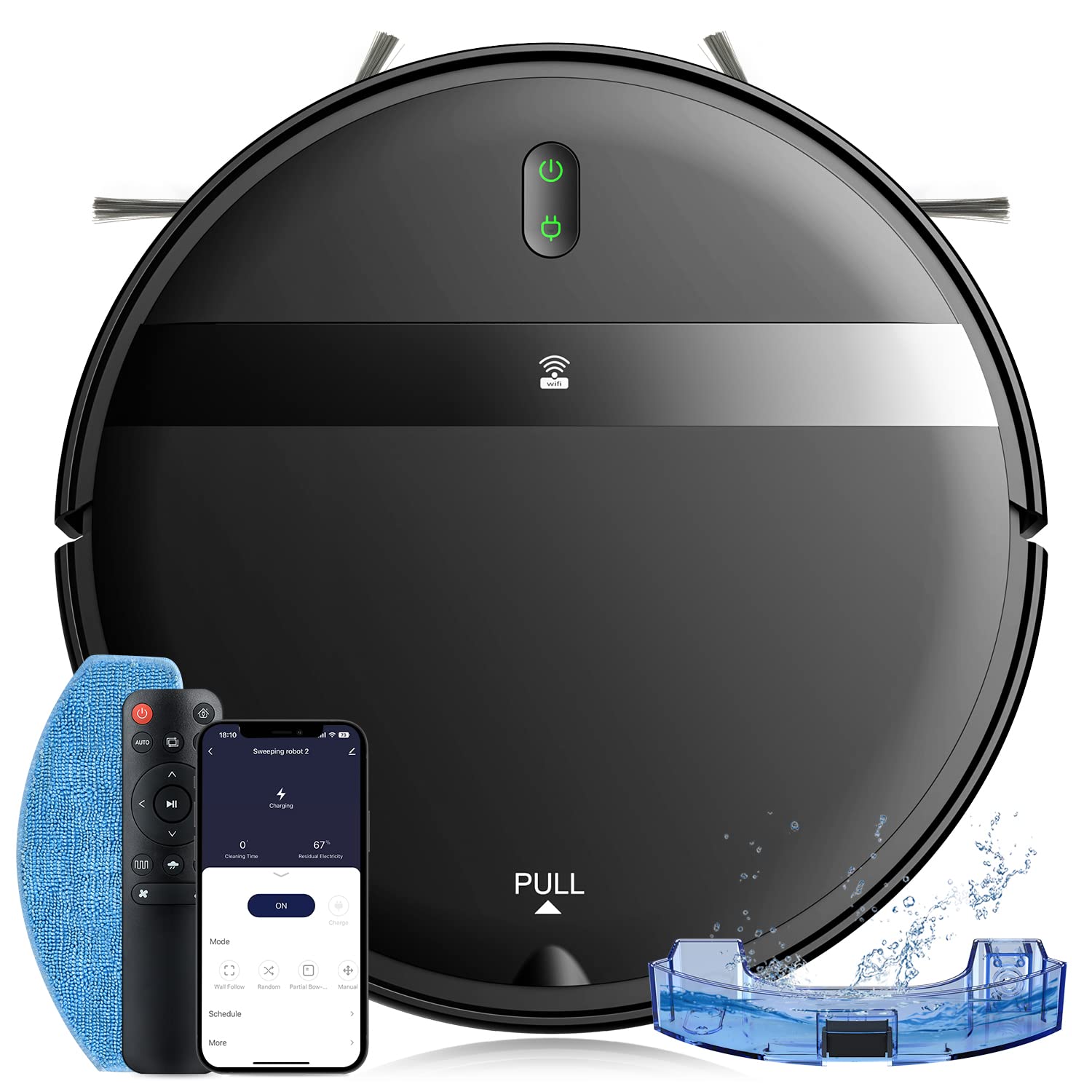 Kilgone Robot Vacuum and Mop Combo, WiFi/Alexa/App, Smart Robotic ...