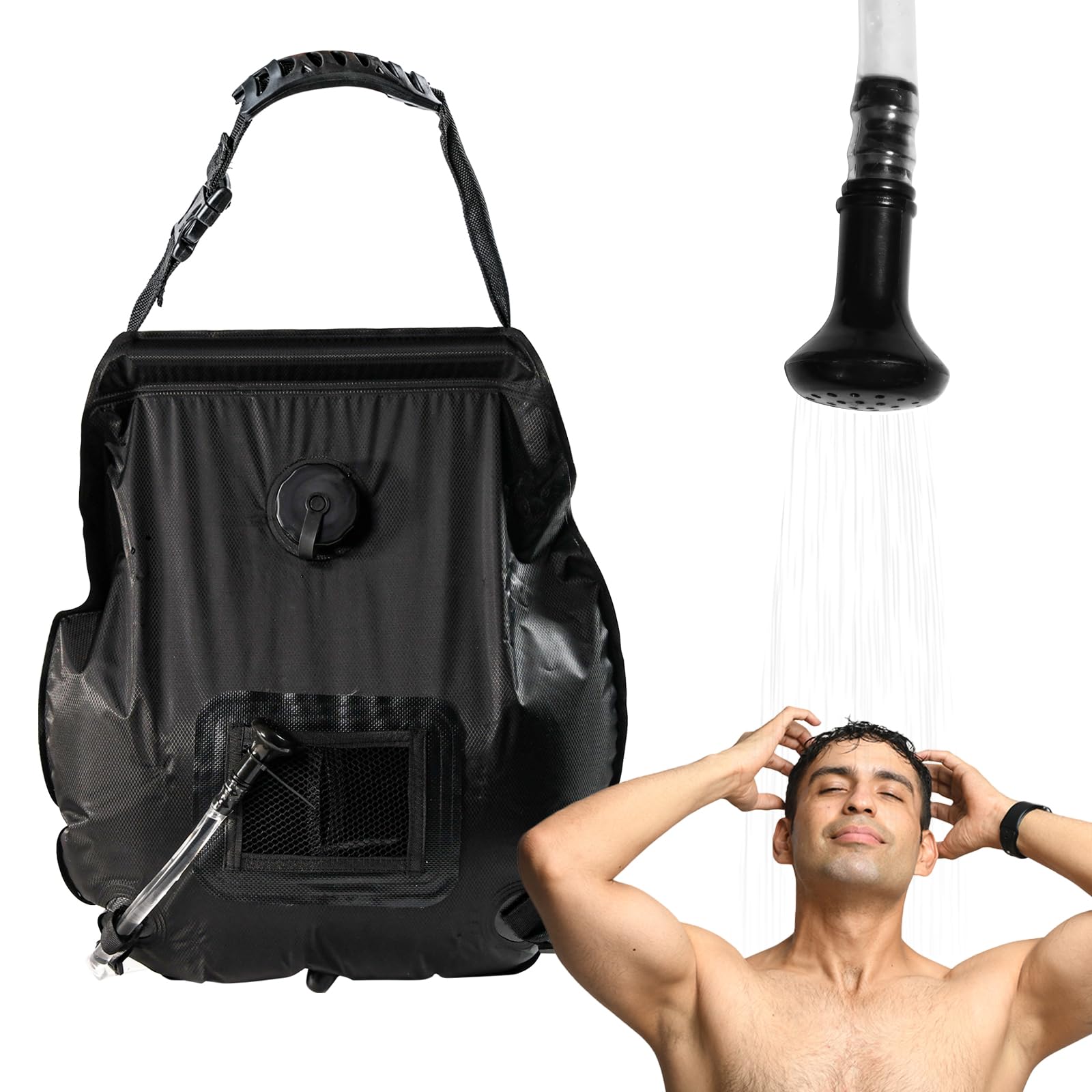 WHDZHSHD Outdoor Solar Powered Portable Camping Shower Bag, with ...