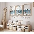 Amazon.com: Ocean Nursery Wall Art Pictures Blue Nautical Canvas Art ...