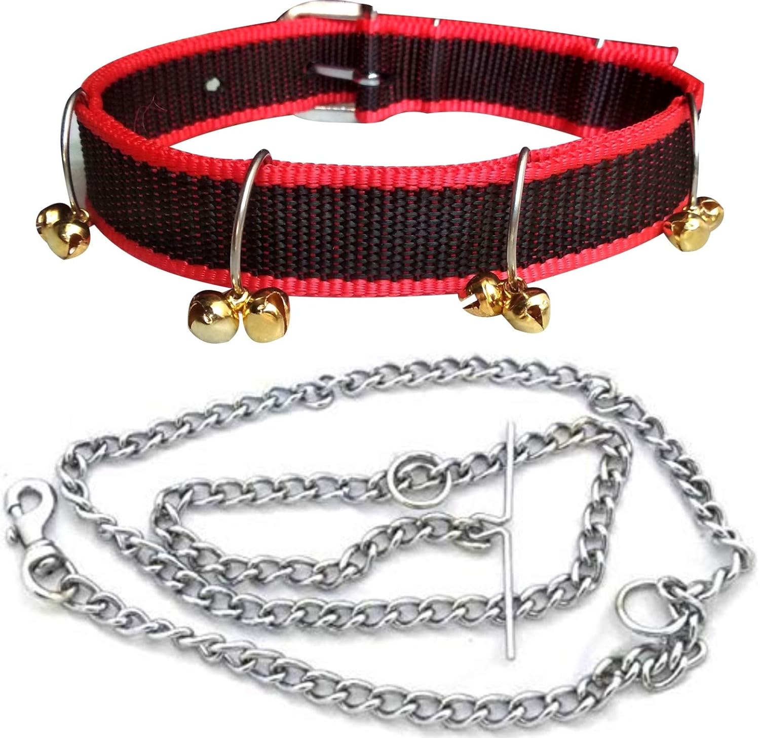 S.Blaze Dog Belt Combo of Ghungroo Dog Collar with Dog Chain Specially ...