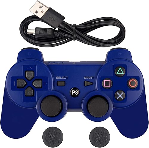 ONE250 PS3 Wireless Controller, Dual Vibration Bluetooth Joystick Gamepad Replacement for ...