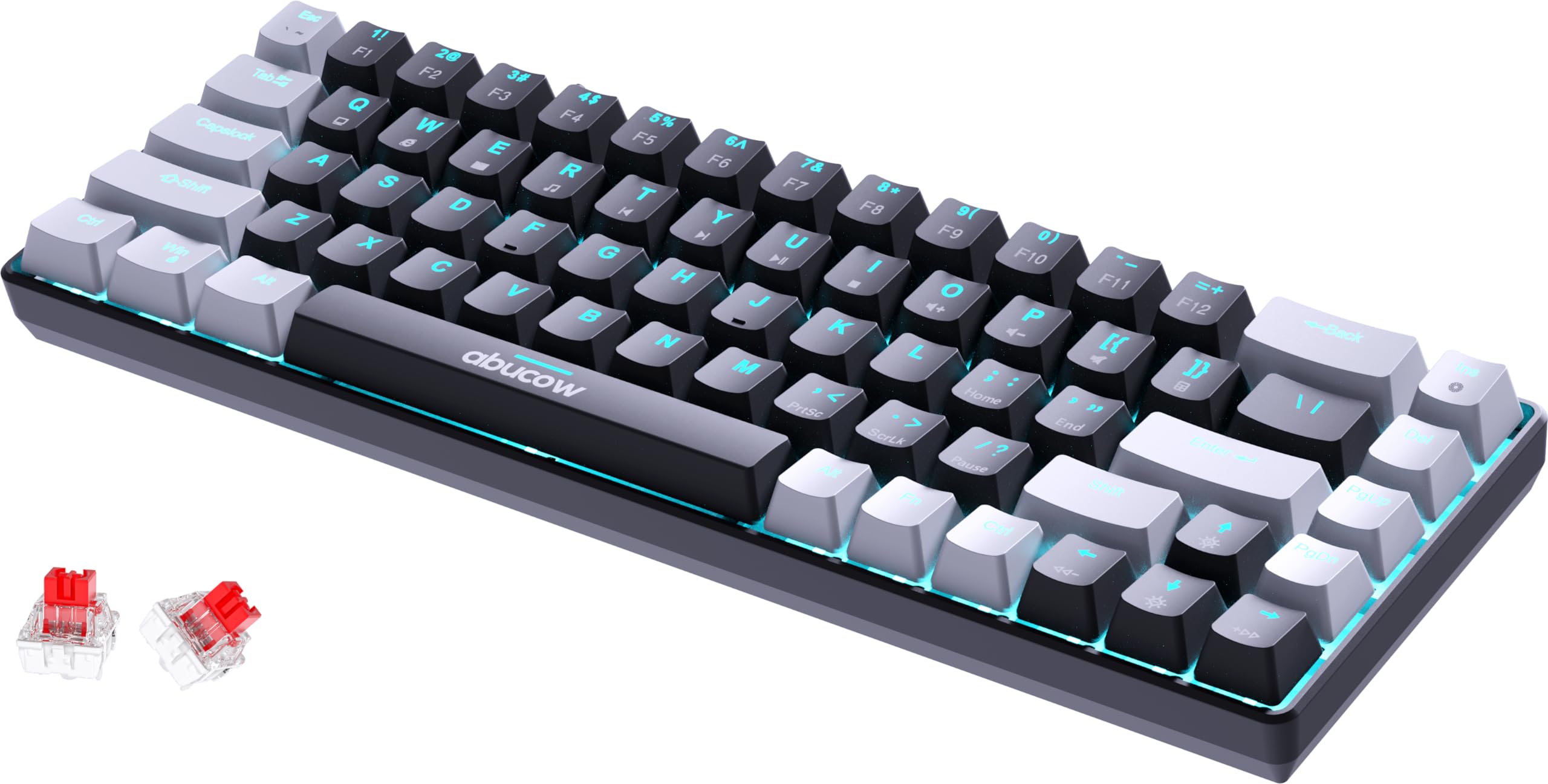 Mua 68-Key Mechanical Keyboard with Blue Backlight 60% Gaming Keyboard ...
