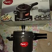 Buy Pigeon Titanium Hard Anodized Pressure Cooker - 5 litres - Black ...