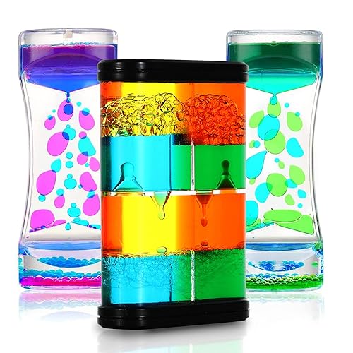 Liquid Motion Bubbler - Sensory Liquid Timer 3 Pack, Autism Sensory ...