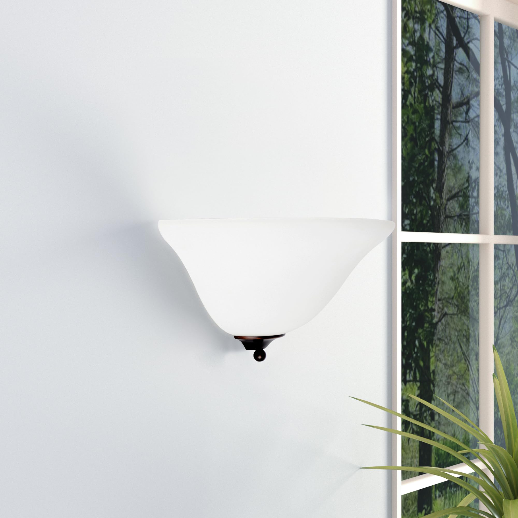 HIGHTRY 13 Inch Half Moon Wall Sconce, 1-Light Dimmable Wall Light ...