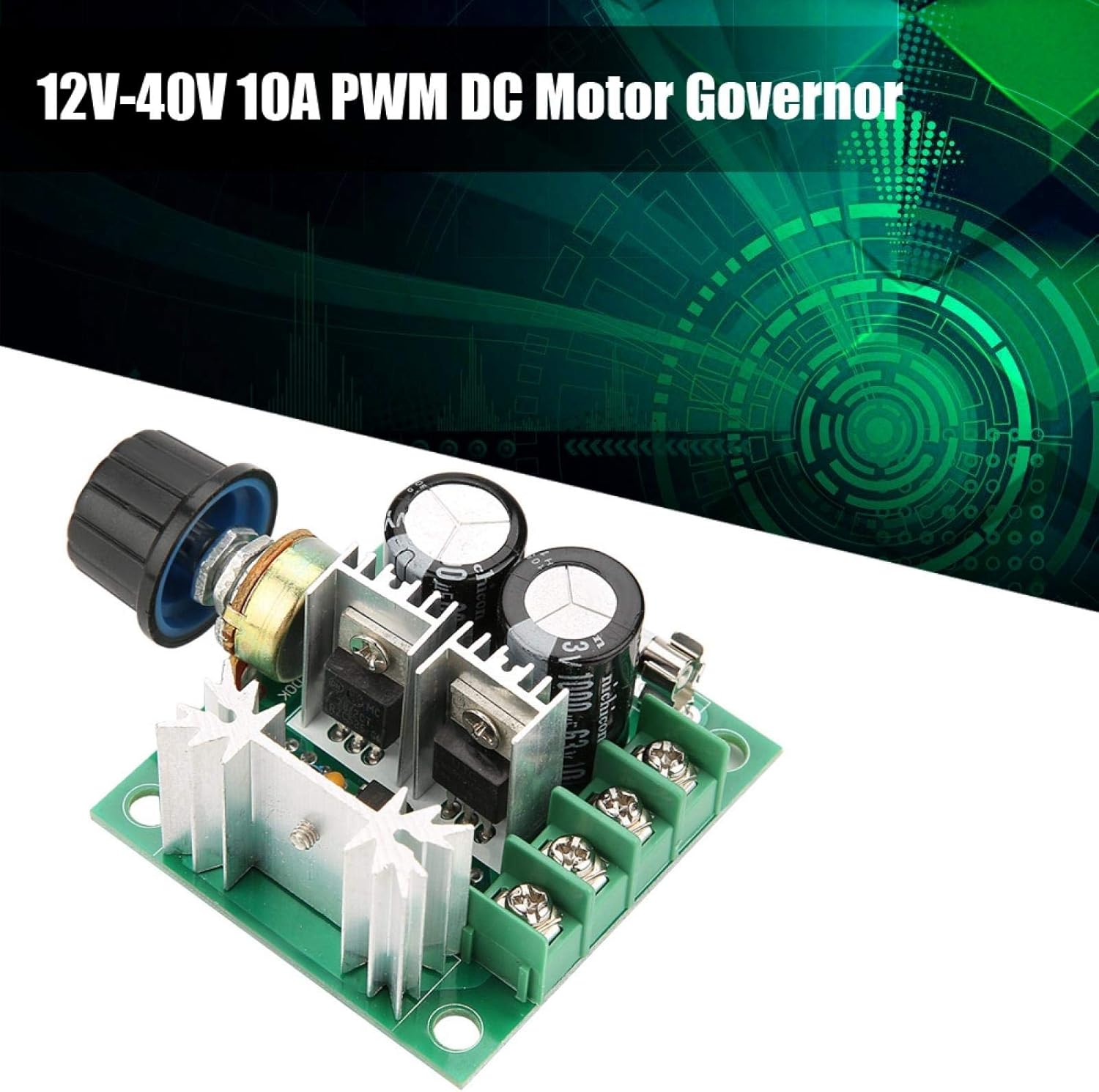12V-40V 10A PWM DC Motor Governor, Stepless Variable Speeds Switch Module, PWM Motor Speeds ...