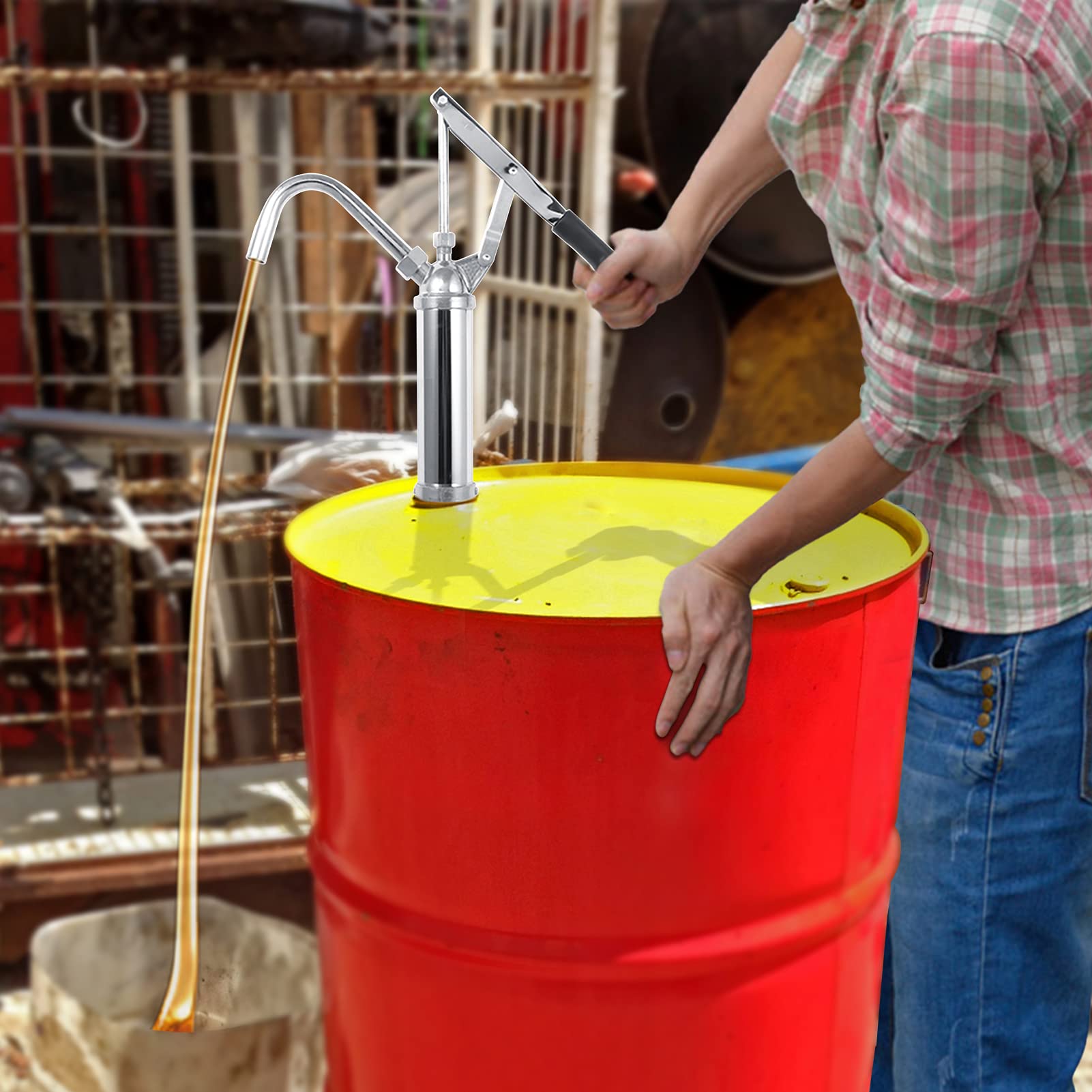 Mua Lever Action Barrel Pump, 55 Gallon Manual Oil Drum Pump Heavy Duty ...