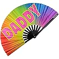 Amazon.com: Pride Fans Clack Daddy Large Hand Fan Loud Clack Rave ...