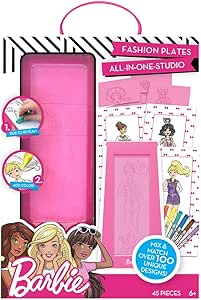 Amazon.com: Barbie Fashion Plates All in One Studio – Barbie Sketch ...