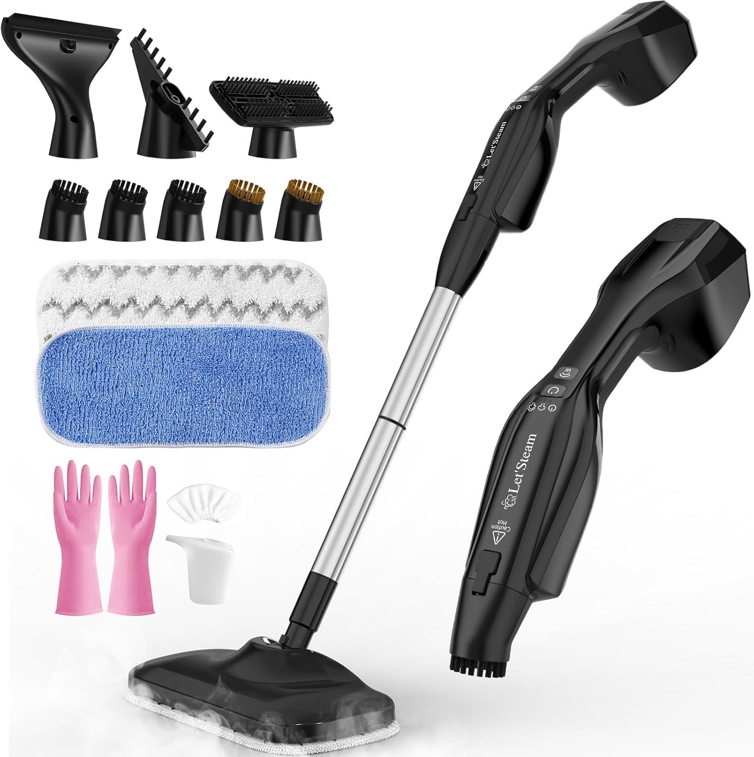 Let'Steam Fastest Heating Steam Mop with Handheld Steam Cleaner, 250ML ...