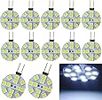 Amazon.com: EverBrightt 12-Pack White Round G4 5050 12SMD LED RV Camper ...