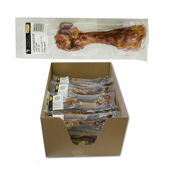 Favour Natural Large Serrano Ham Bones Chew Treat for Dogs, 18 Large ...