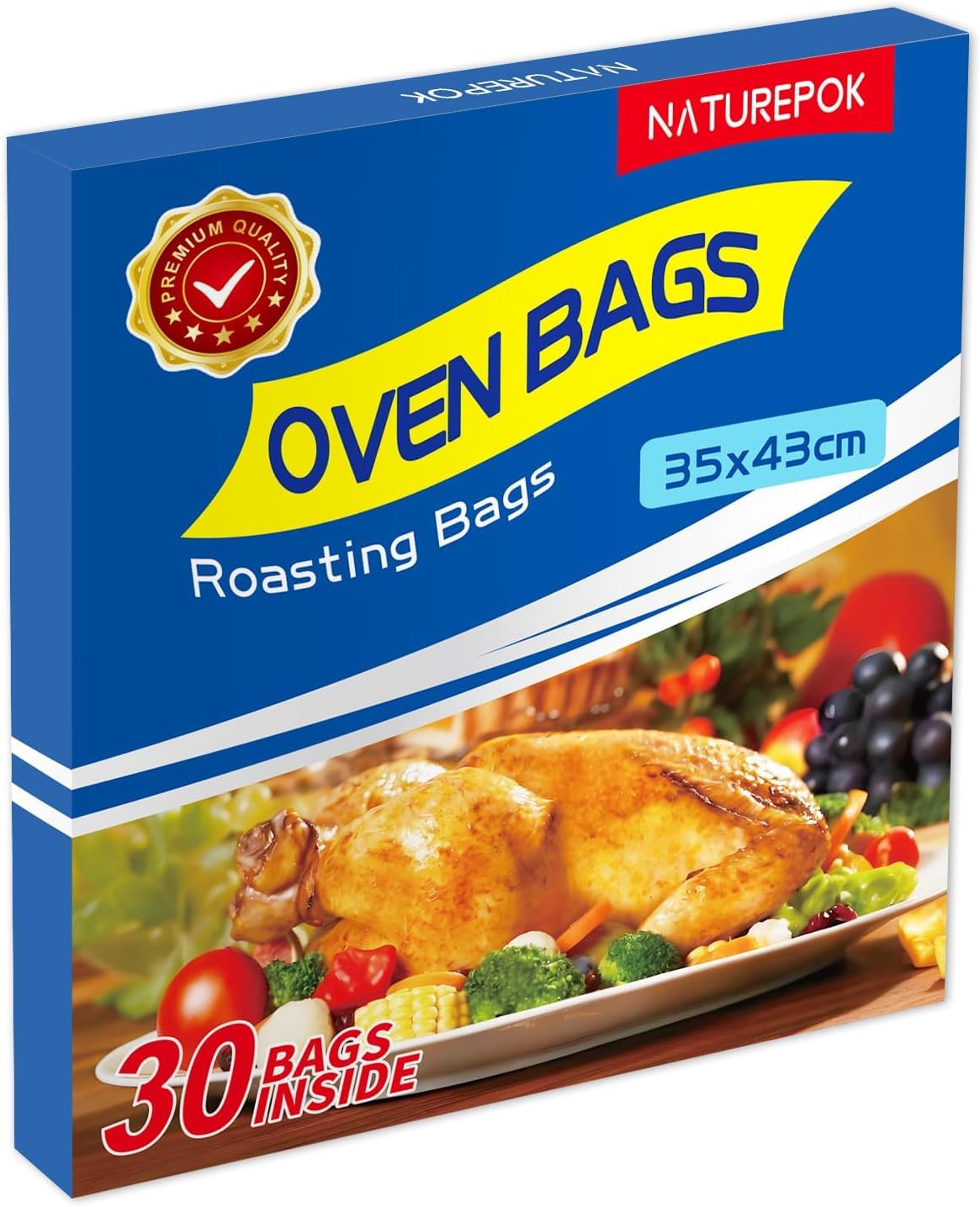 30×Oven Roasting Bags for Oven with Ties for Roasting Chicken, Meat ...