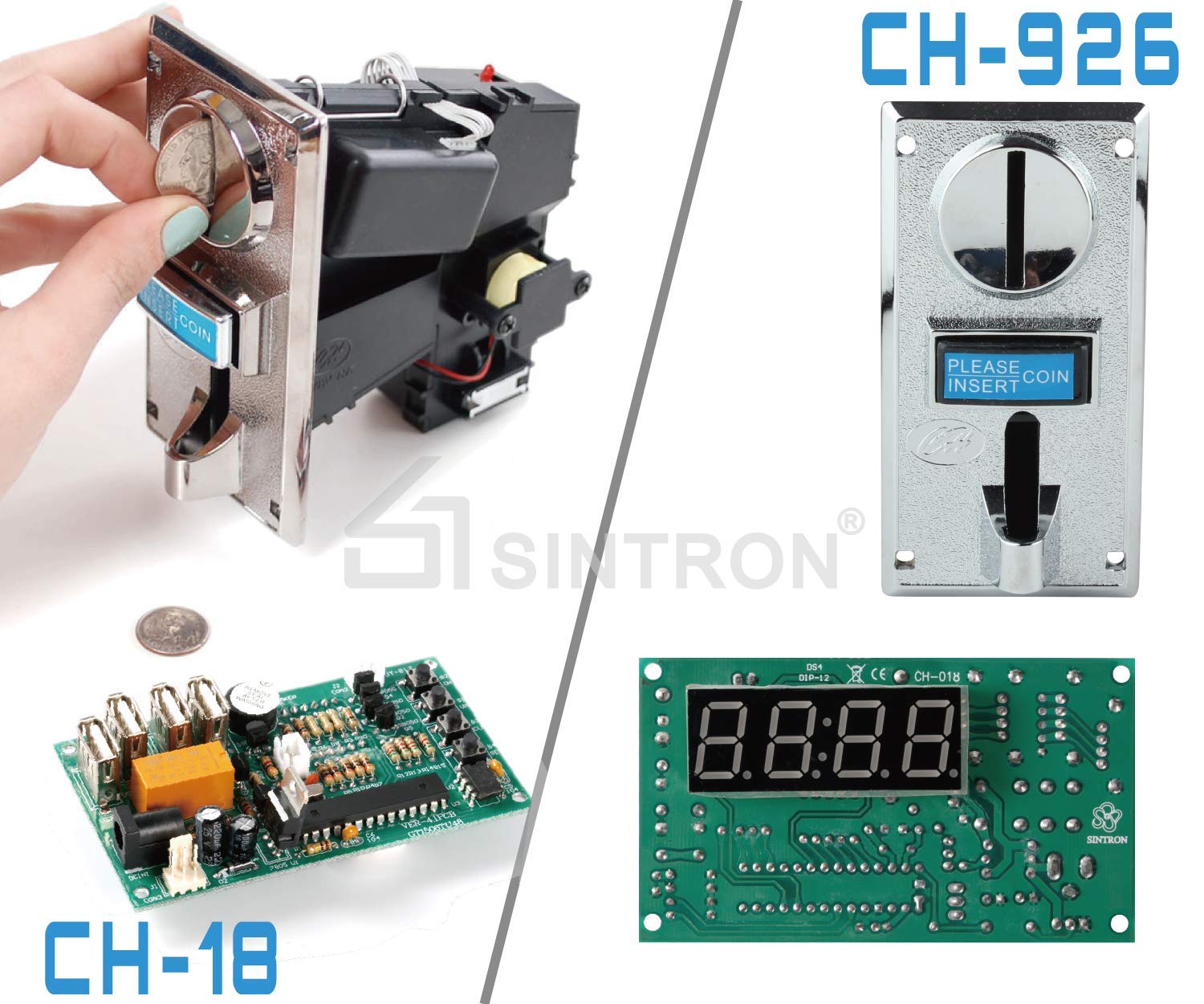 [Sintron] Multi Coin Acceptor Selector CH-926 and USB Timer Control ...