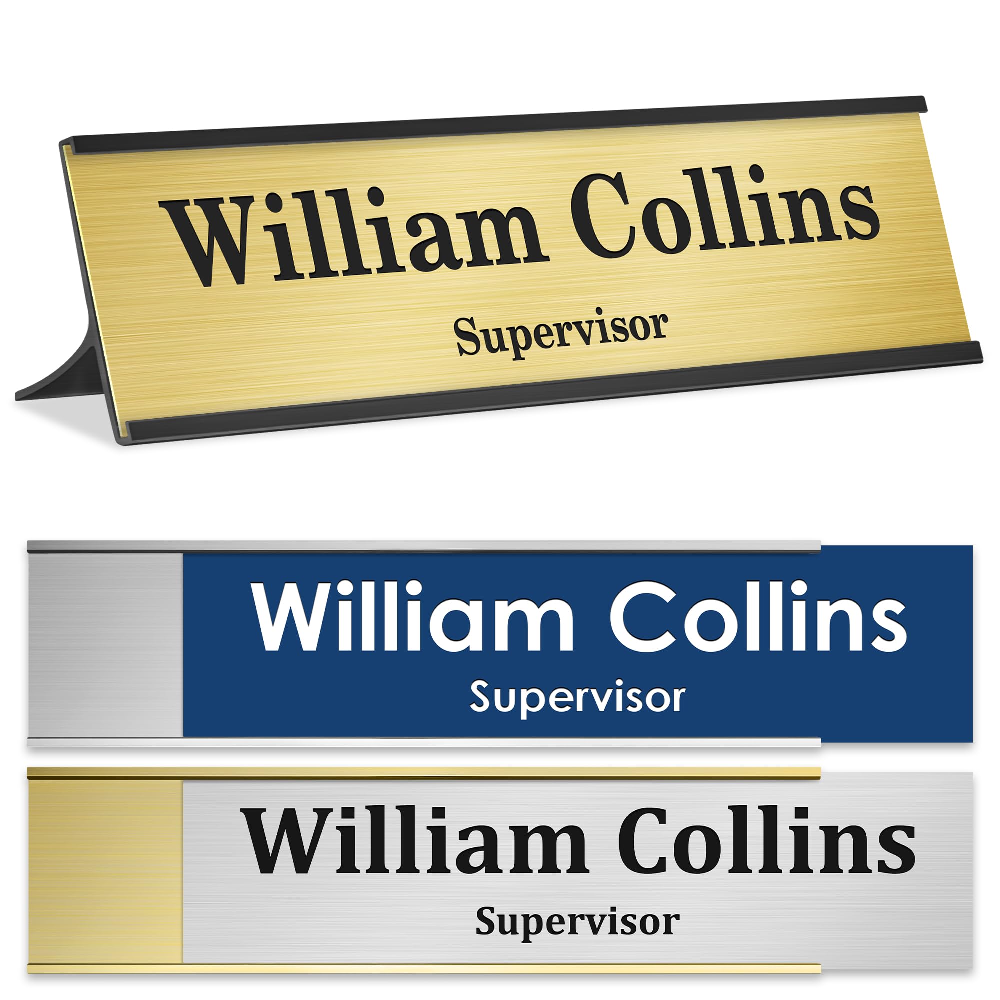 My Sign Center Custom Desk/Wall Name Plate - Personalized, Laser ...