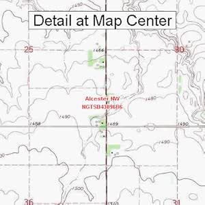 Amazon.com : USGS Topographic Quadrangle Map - Alcester NW, South ...
