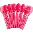 Amazon.com: Hot Pink Plastic Spoons (24 Pack) - Hot Pink Spoons for ...