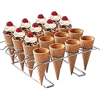 Amazon.com: Newthinking Cupcake Cones Baking Rack, 16-Cavity Stainless ...
