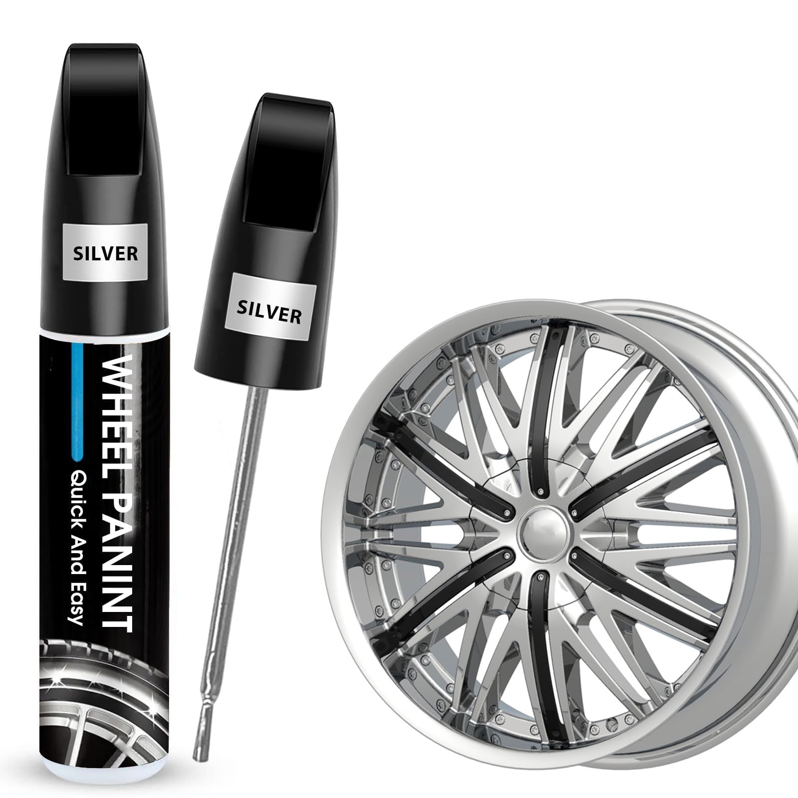 Mua Silver Rim Touch Up Paint, Car Wheel Repair Kit Curb Rash, Quick ...