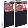 Amazon.com: 2 Pack Sketch Book, 5.5" x 8.5" Sketchbook with 100 Sheets ...