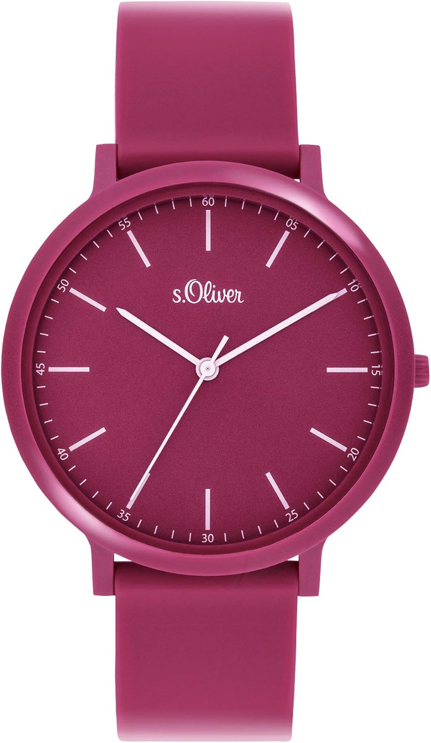 s.Oliver Unisex Adult Analogue Quartz Watch with Silicone Strap SO-3957 ...