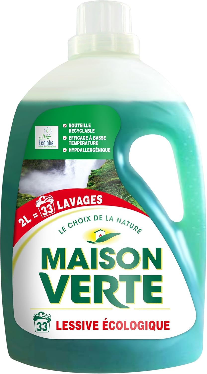 Maison Verte Lessive Ecologique Hypoallergénique 2 L: Amazon.fr ...